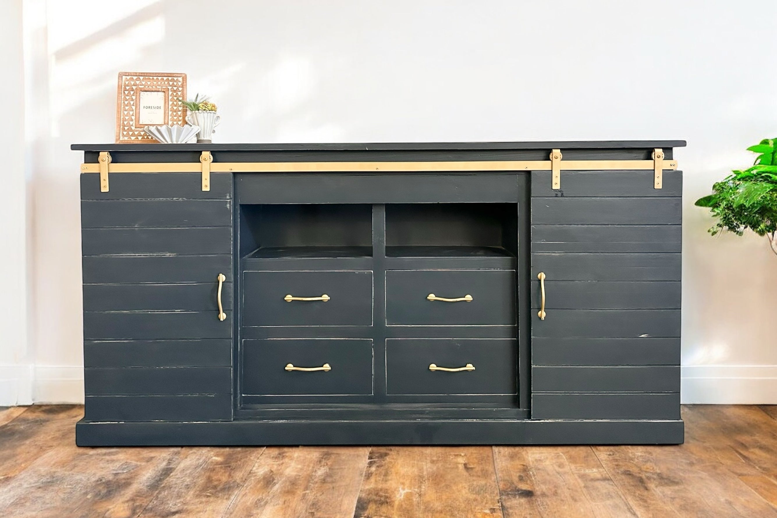 Griffin Navy Blue Large Cabinet – Copper Barn Home